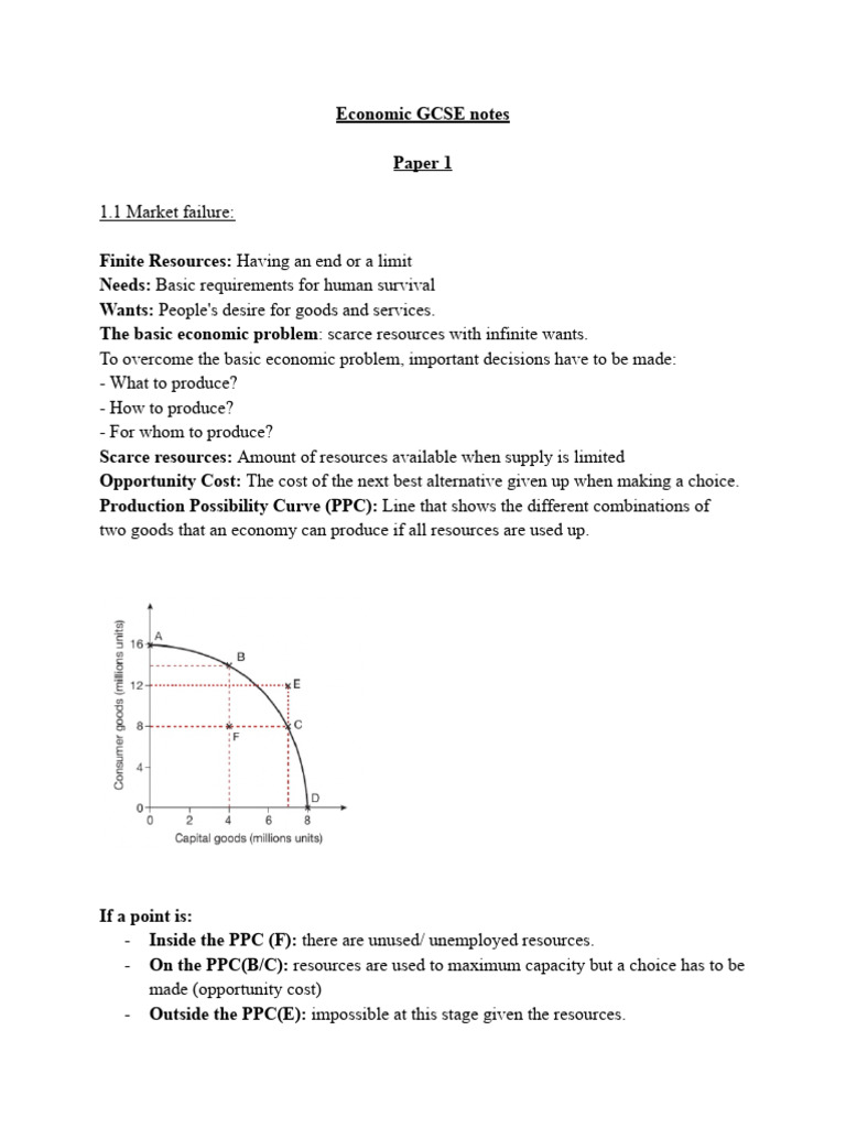 Detailed Econ Paper 1 Notes by Romit and Omar | PDF