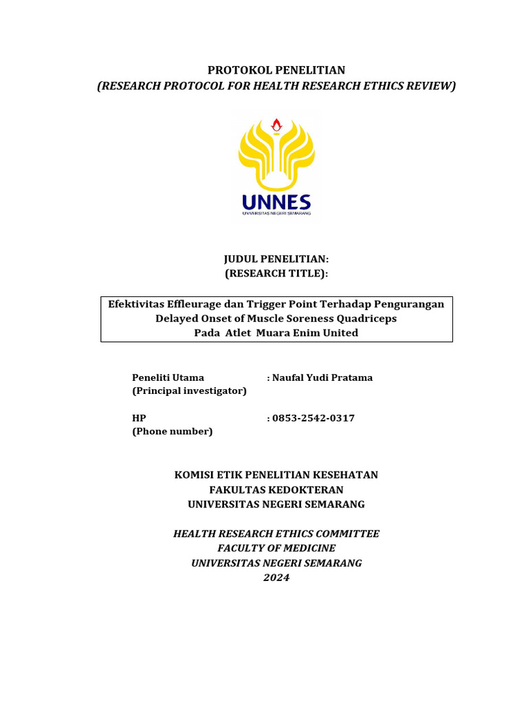 Template Protokol Penelitian | PDF