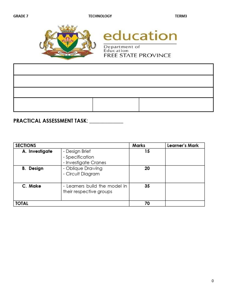 Grade 7 Technology Term 3 Assessment 2023 | PDF