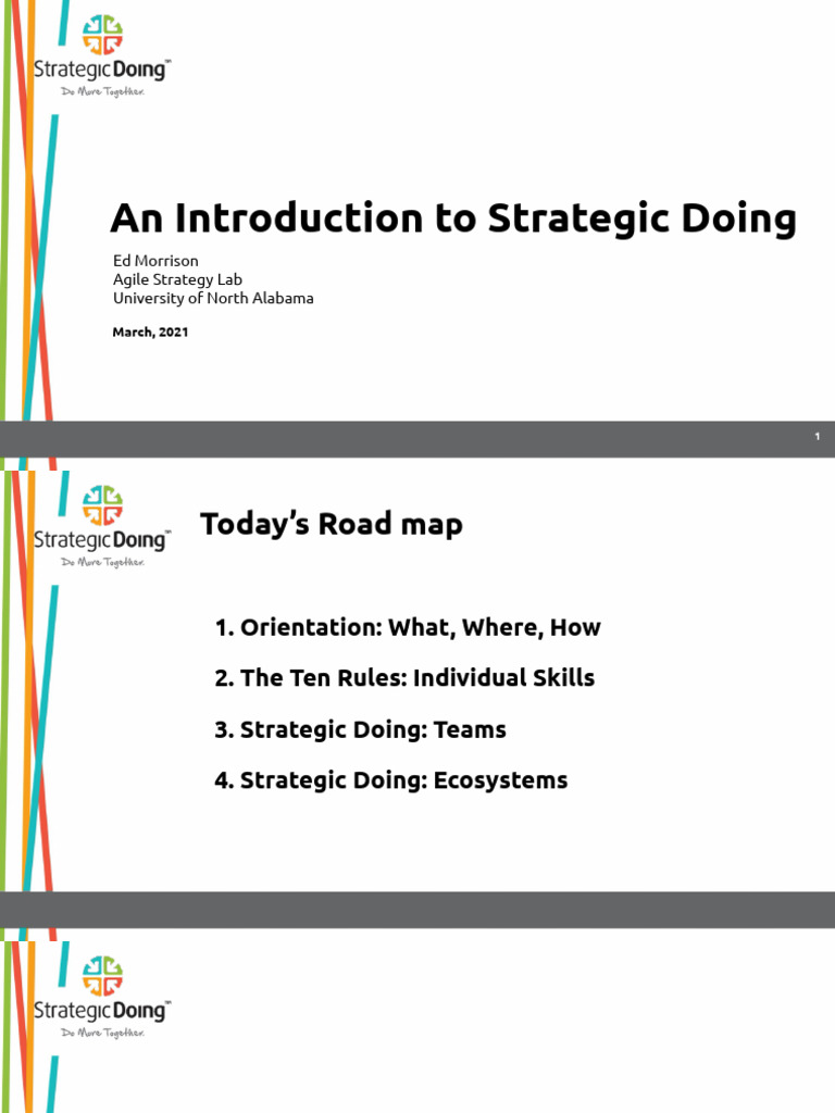 Introduction To Strategic Doing 10 Rules Ecuador | PDF | Innovation
