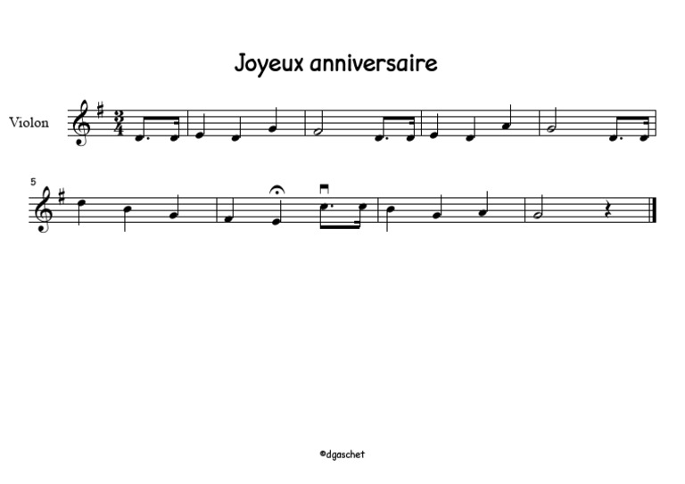 Joyeux Anniversaire | PDF