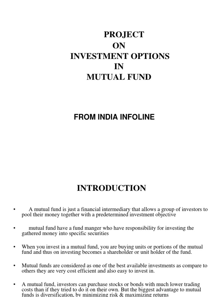 Project On Mutual Fund | PDF | Career & Growth | Business