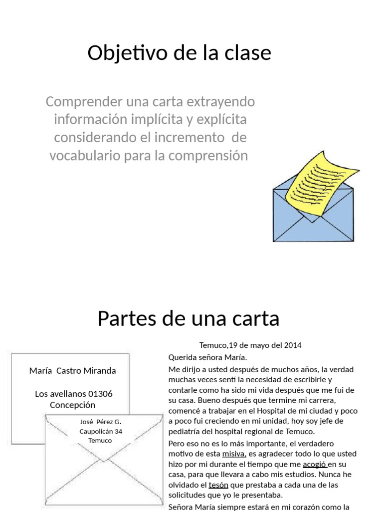 Comprensi N Lectora Carta 1 | PDF