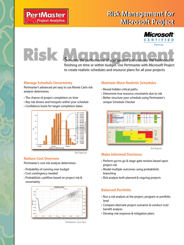Pert Master Forms Project Brochure | PDF | Risk | Risk Management