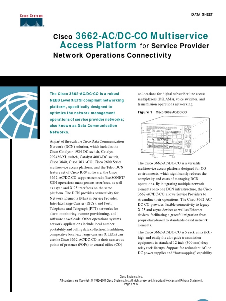 Cisco 3662 Router | PDF | Computer Network | Osi Model