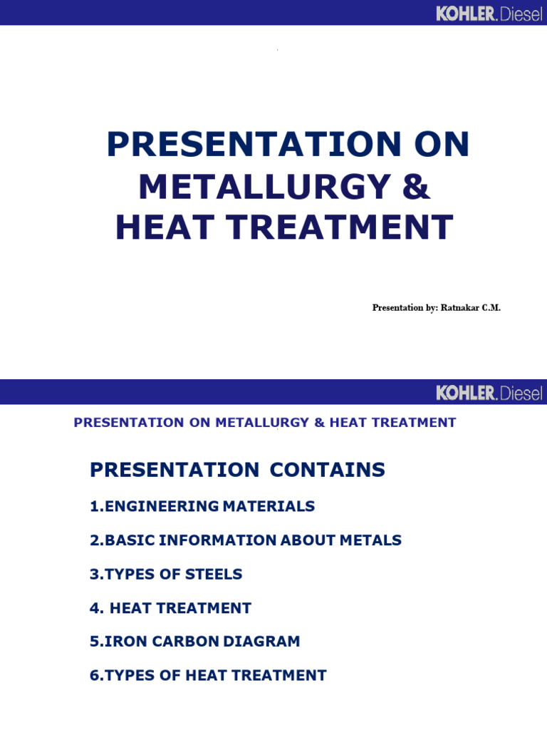 Basic Informative Knowledge On Metallurgy & Heat Treatment | PDF