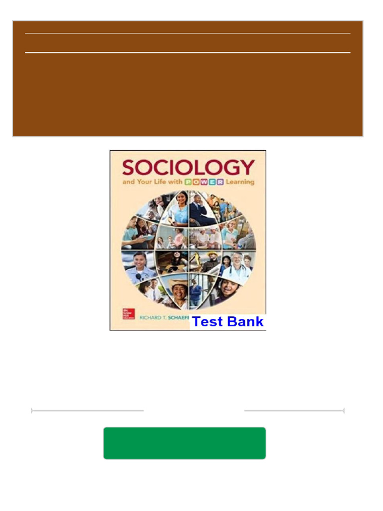 Immediate Download Sociology and Your Life With POWER Learning 1st ...