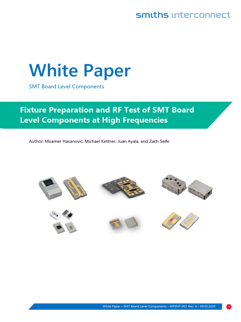 Fixture Preparation and RF Test of SMT Board Level Components at High ...