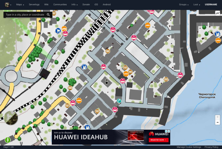 iZurvive DayZ & ARMA Map Chernarus+ Terrain | PDF