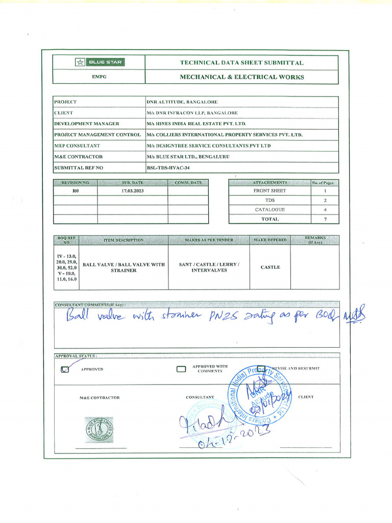 Bsl-Tds-Hvac-34 Ball Valve & Ball Valve With Strainer | PDF
