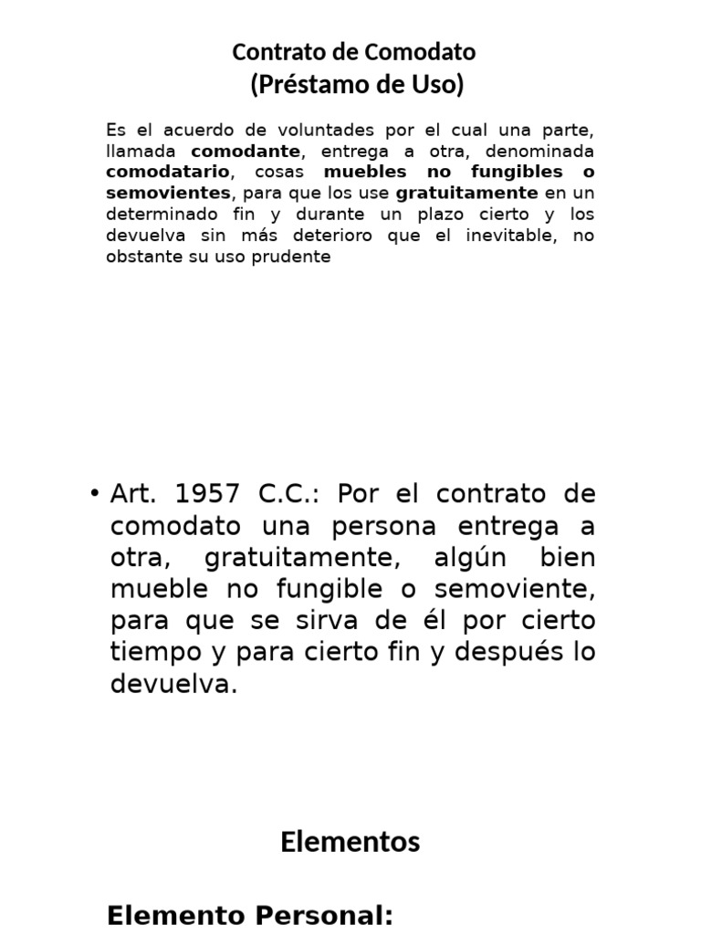 Contrato Comodato | PDF