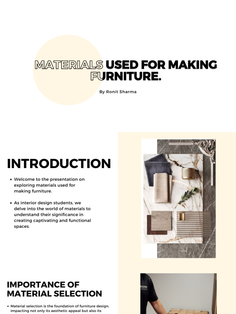 Materials Used For Making Furniture. | PDF