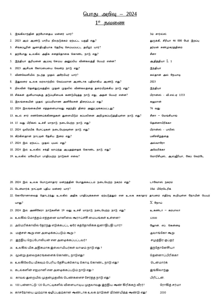 General Knowledge | PDF