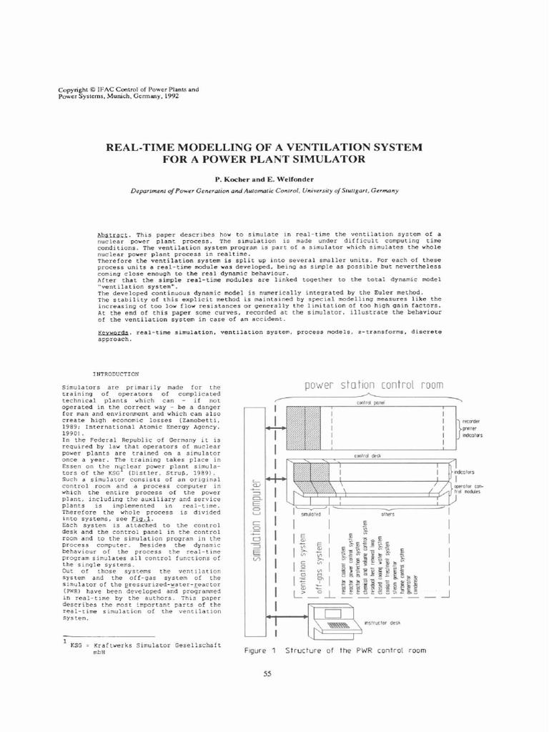 power plant ventilation system simulations | PDF