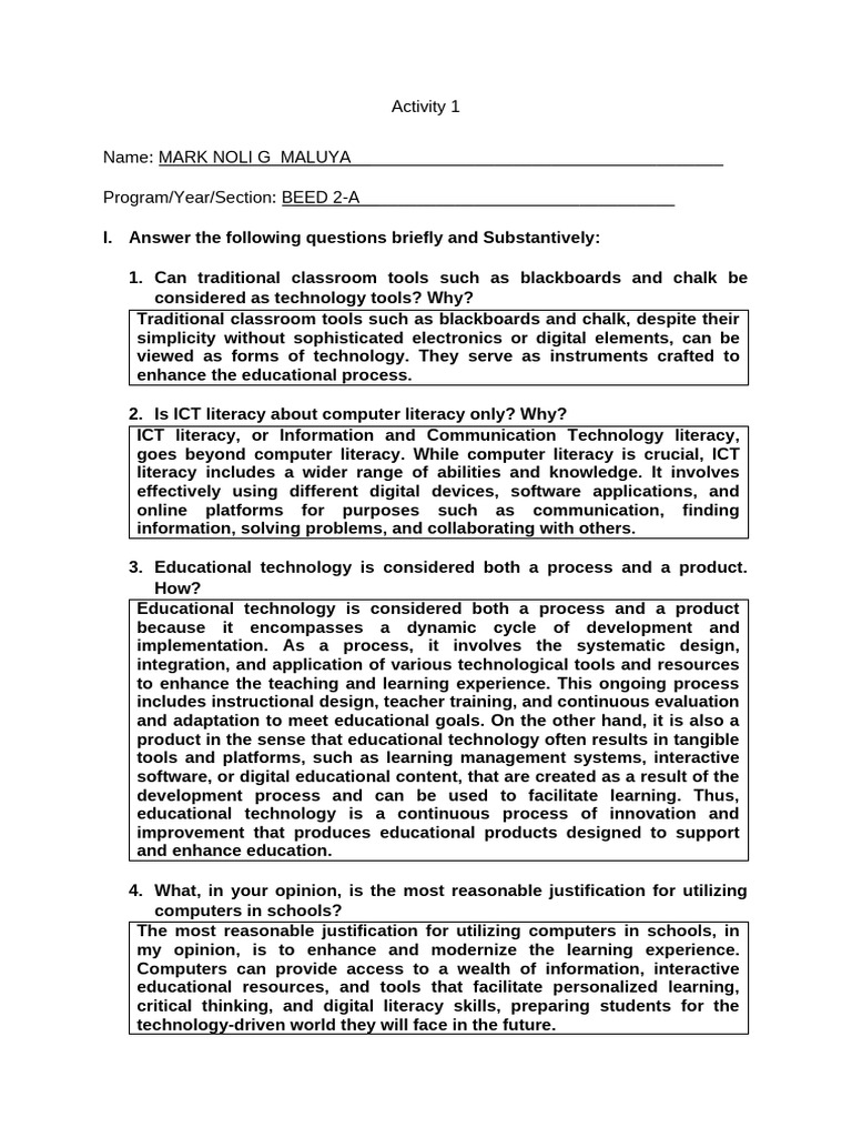 Prof - Ed TL1 Activity 1 Module | PDF