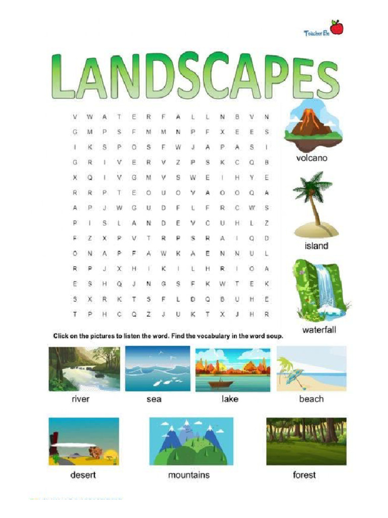 Landscapes Worksheet | PDF