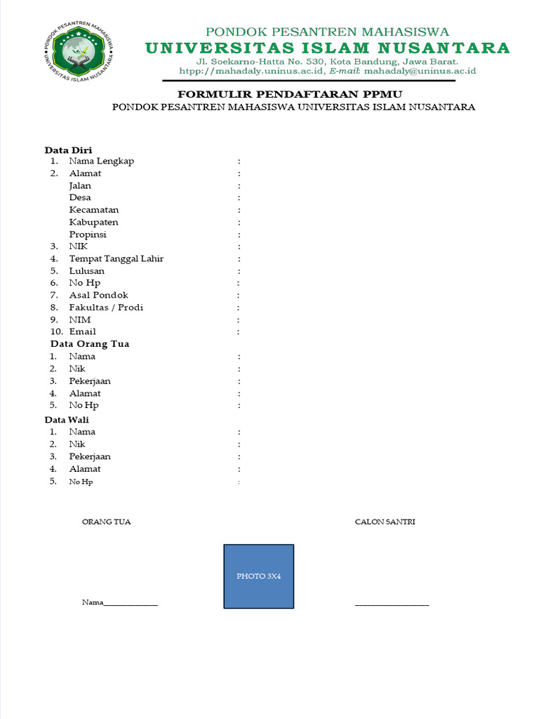 Formulir Pendaftara Ppmu | PDF