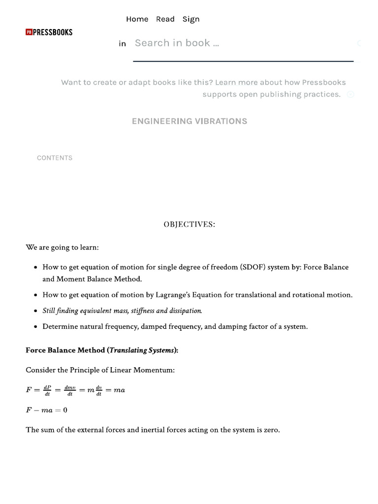 Engineering Vibrations Chapter3 Legrange | PDF