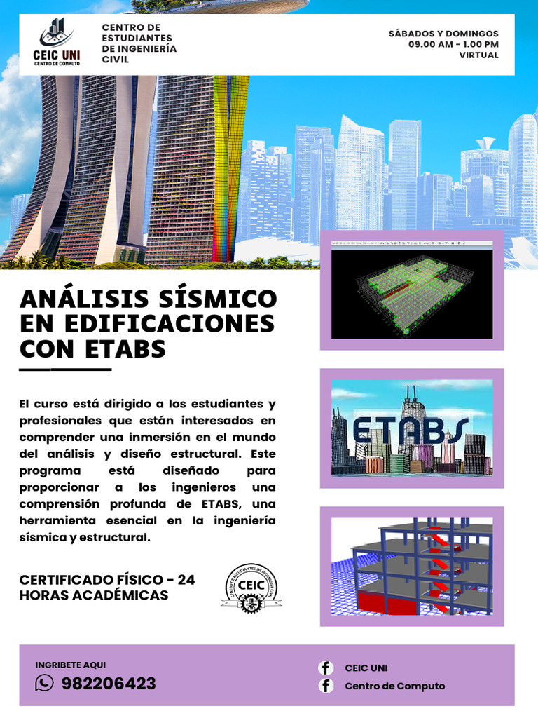 Sílabus - Análisis Sísmico en Edificaciones Con Etabs | PDF