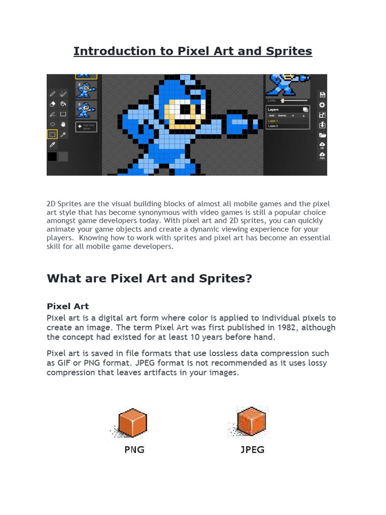 Year 6 Introduction To Pixel Art and Sprites | PDF