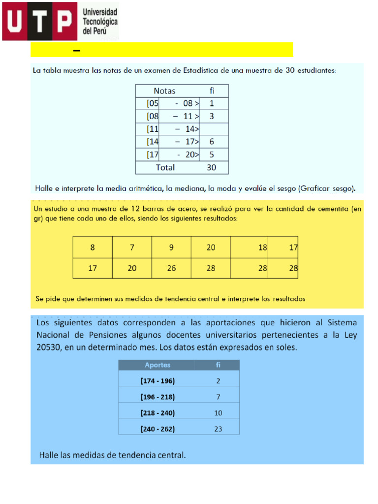 S04 - s1 - REPASO DEL TEMA MEDIDAS DE TENDENCIA CENTRAL - EDYP - UTP ...