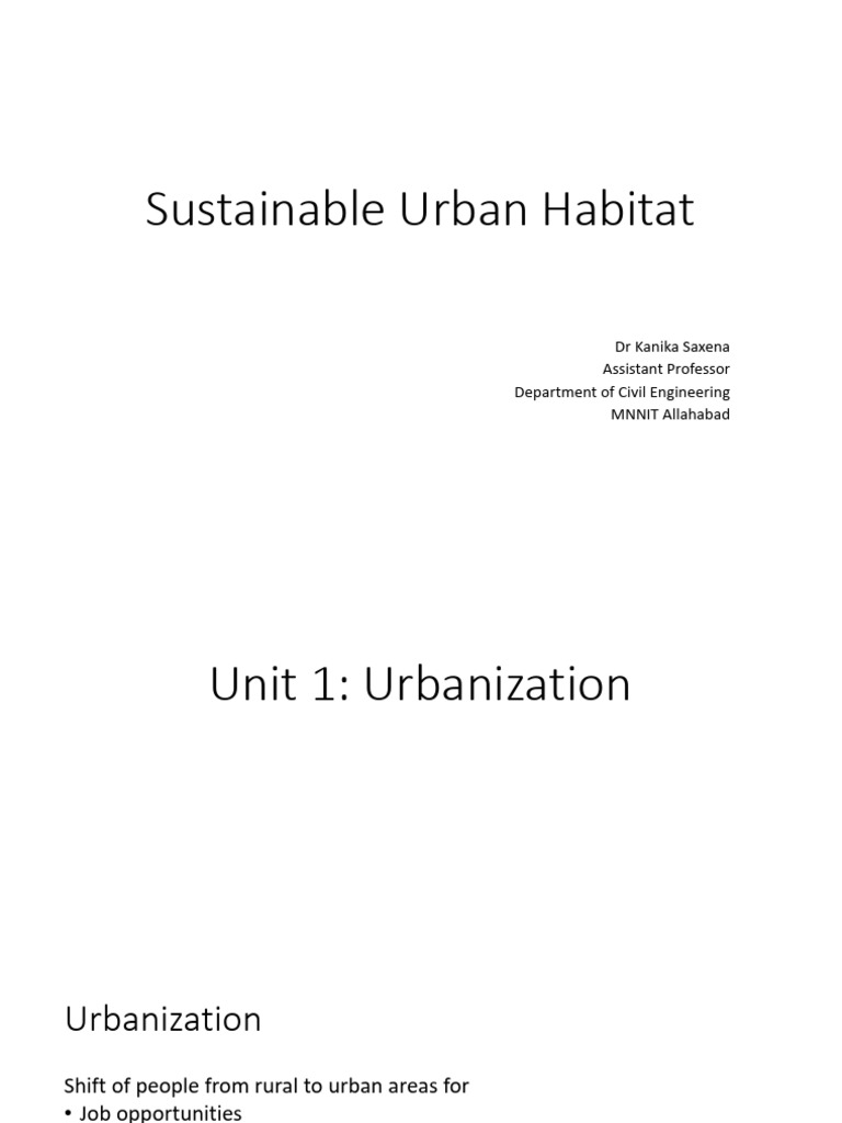Unit 1 Urbanization | PDF
