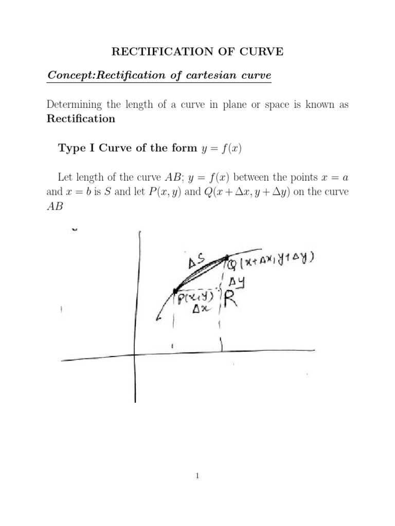 Module 1.2 - Rectification of Curve | PDF