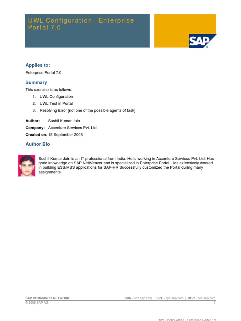 SAP Portal Webflow Connection | PDF | Sap Se | Computing