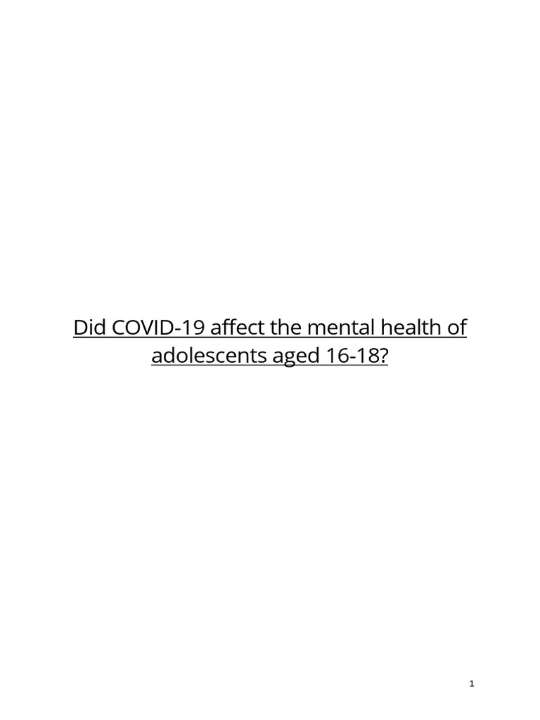 EPQ PROJECT (Final Draft!!!) | PDF