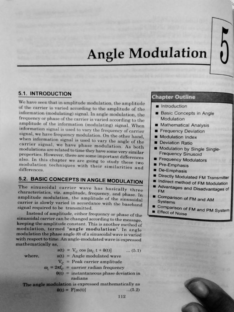 Comm. Engr. Chapter 5 (Angle Modulation) | PDF