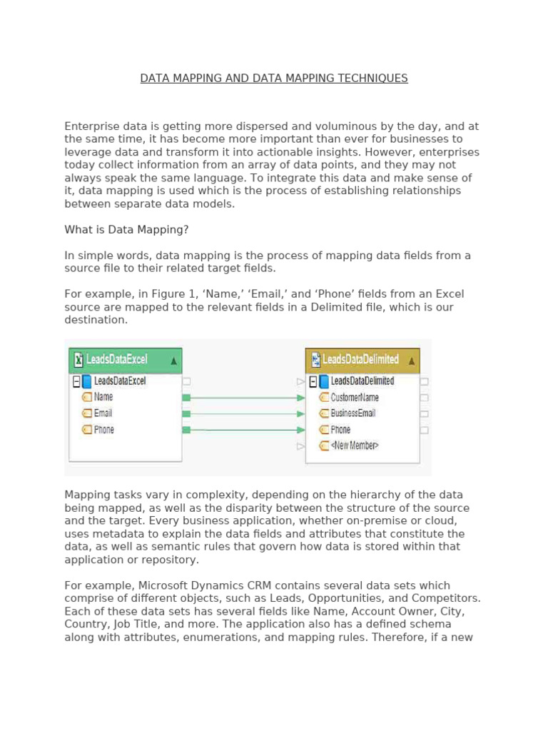 Lesson4 - DATA MAPPING | PDF | Databases | Data Warehouse
