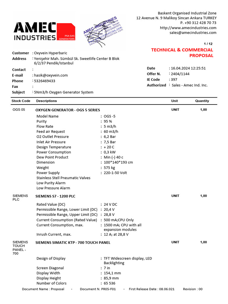 Amec Industries 2404.1144 | PDF