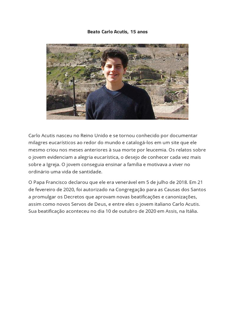 Beato Carlo Acutis | PDF