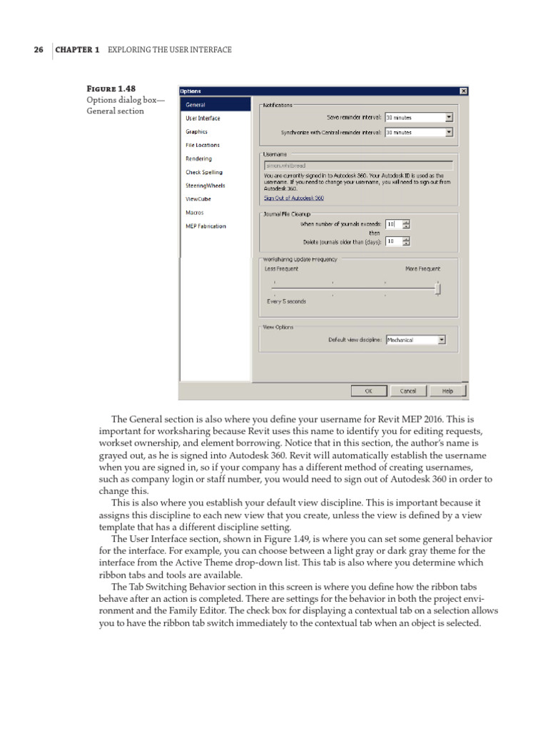 Options Dialog Box - General Section: Chapter 1 Exploring The User Interface | PDF
