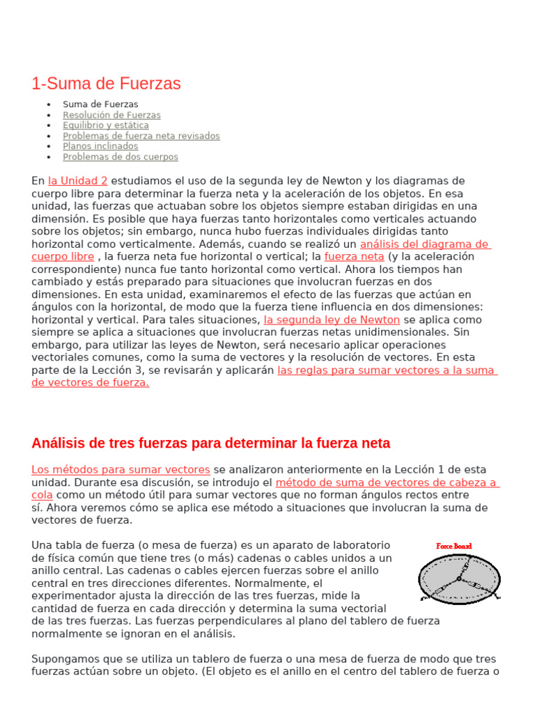 1-Suma de Fuerzas | PDF