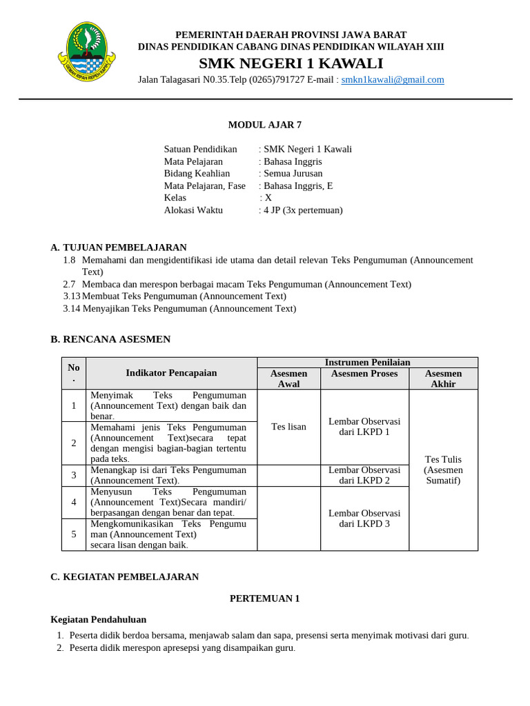 Modul Ajar 7-E | PDF