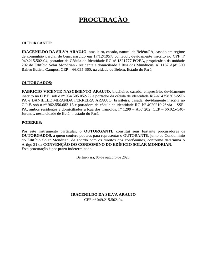 Modelo de Procuração | PDF