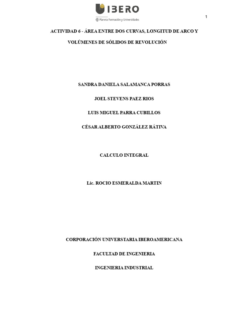 Entregable 6° Actividad C.I. | PDF