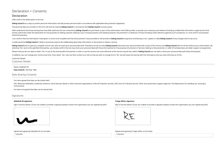 AA - Declaration + Consents | PDF