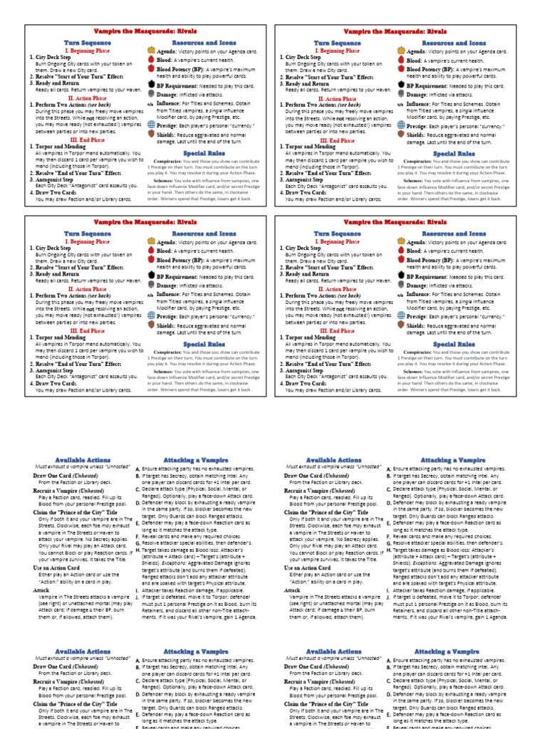 VTM Rivals Player Cards | PDF