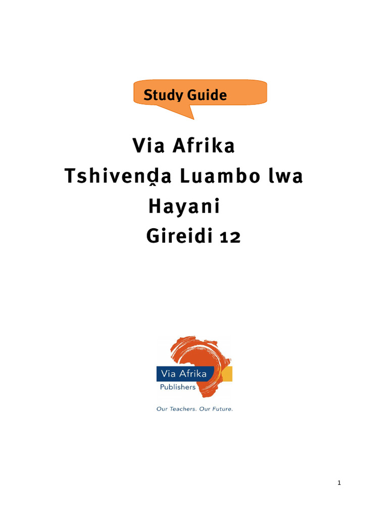 Tshivenda Study Guide Gr12 | PDF