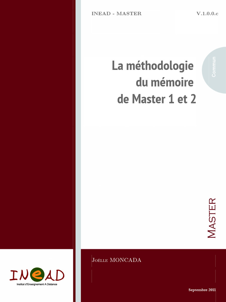 La Methodologie Du Memoire de Master 1 Et 2 | PDF