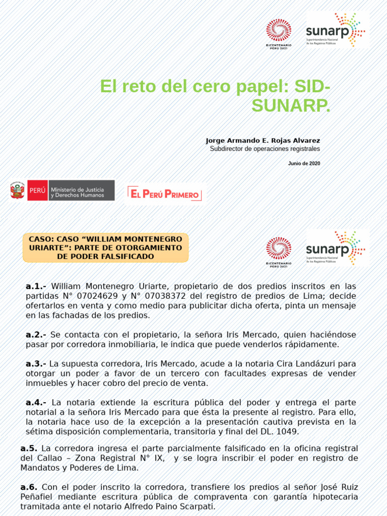 El Reto de Cero Papel - SID SUNARP | PDF