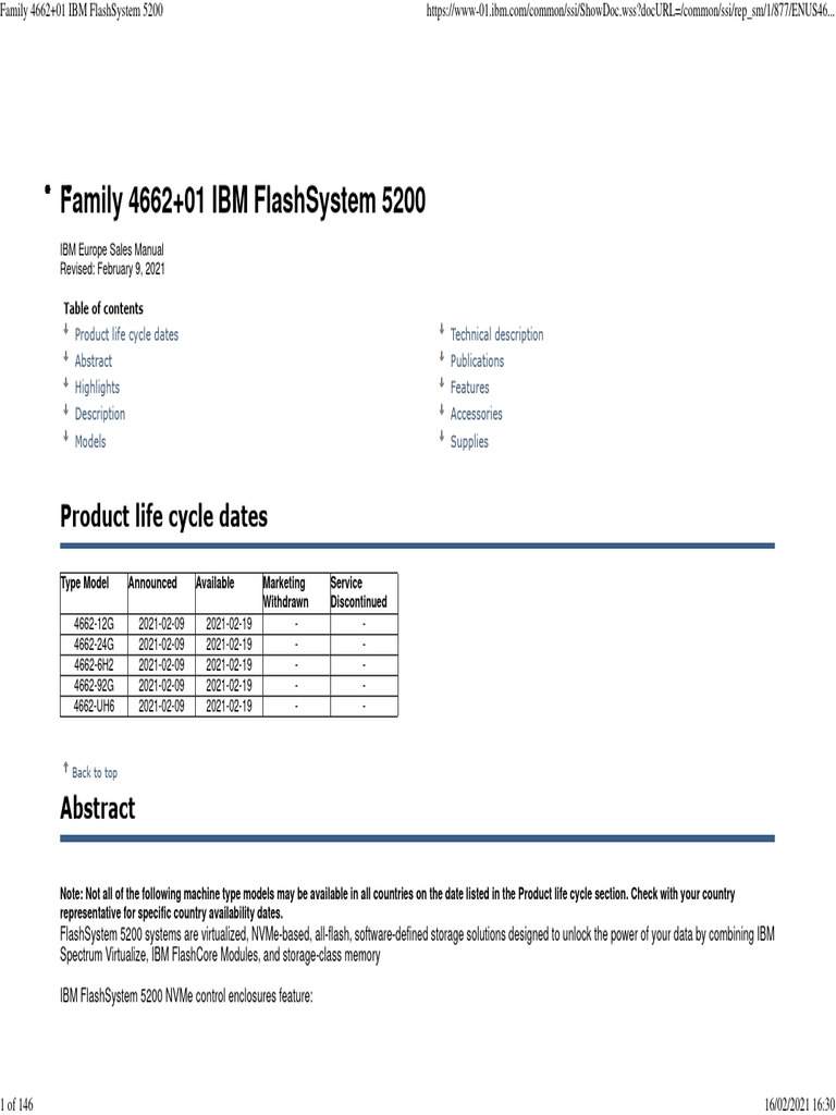 Sales Manual IBM FlashSystem 5200 | PDF