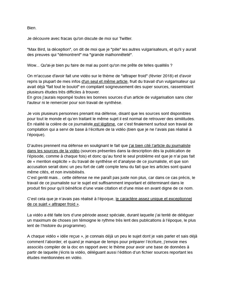 Attraper Froid - Les Explications | PDF