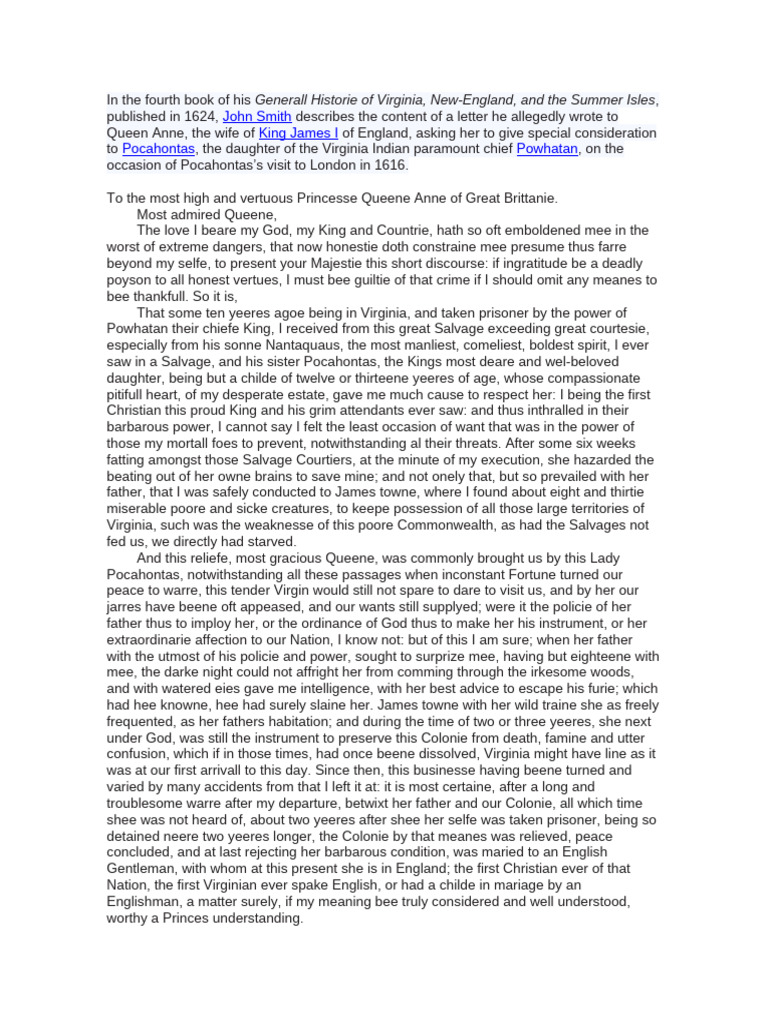 Letter From John Smith | PDF