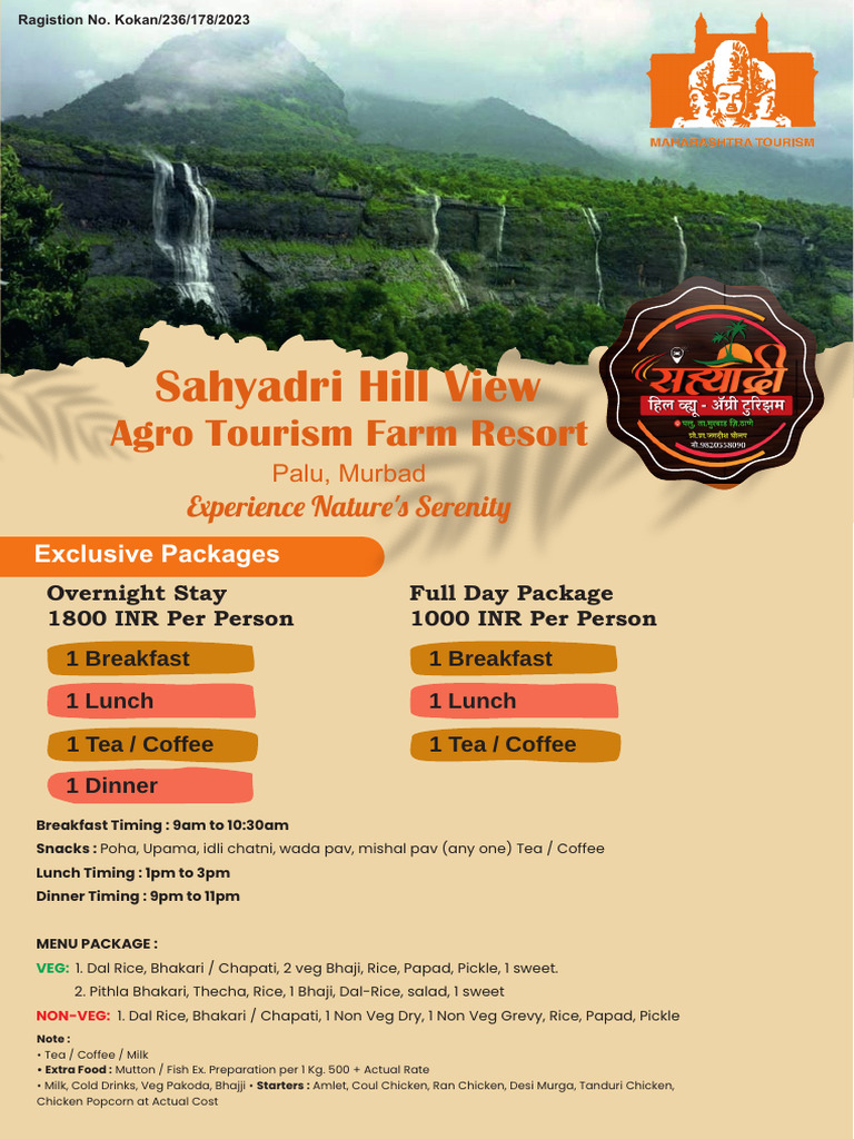Exclusive Agro Tourism Packages in Murbad | PDF | Lunch | Cooking