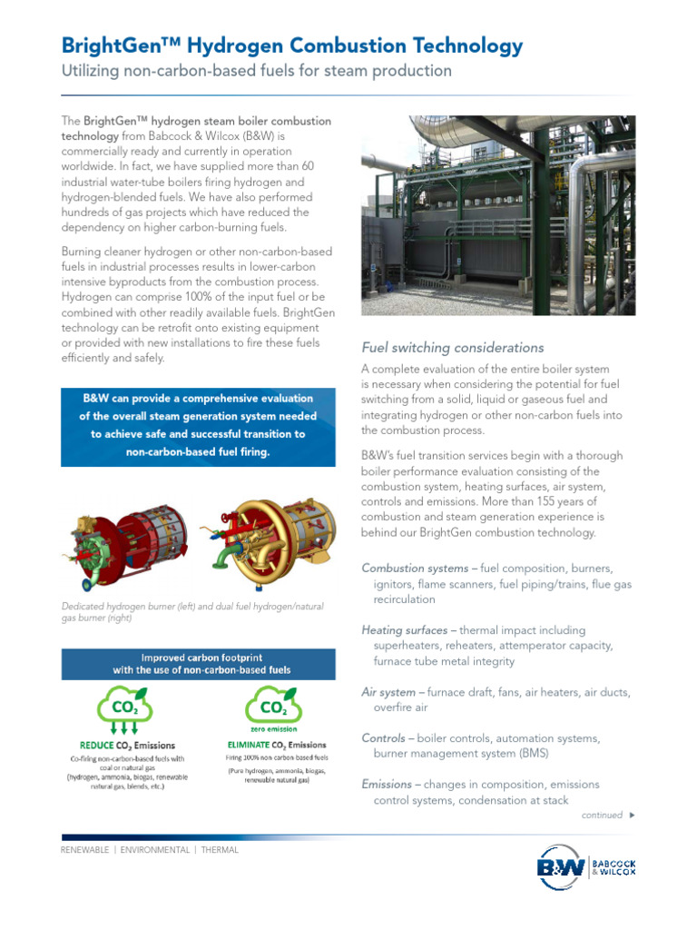 PS 599 BrightGen Hydrogen Combustion Brochure | PDF