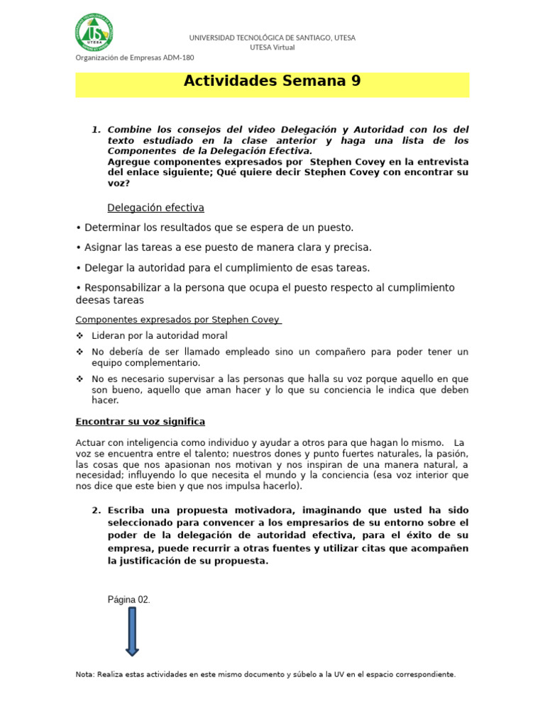 Actividades Semana 9 | PDF