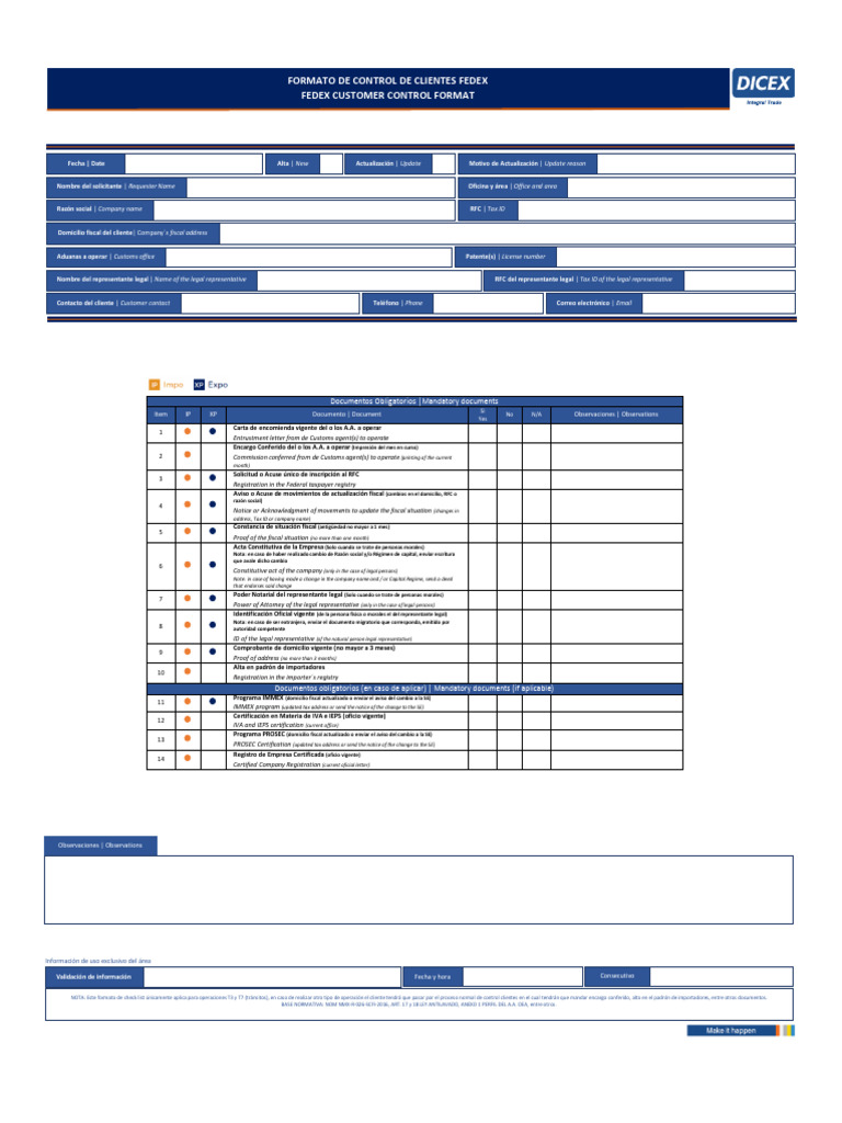 CHECK LIST (FEDEX-Persona - Moral) | PDF